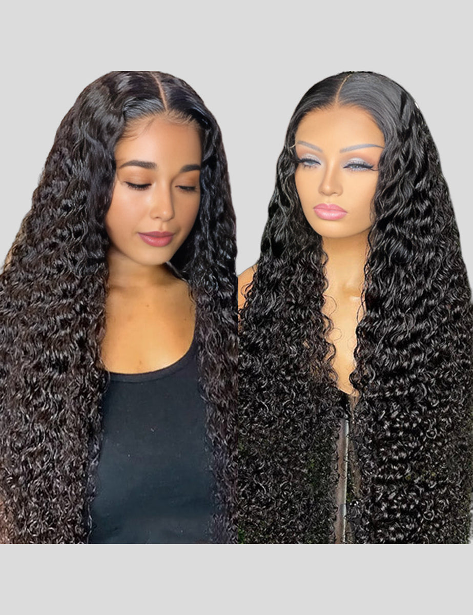 Deep Wave Frontal Wigs HD Lace Front Wig Real HD Lace Wigs 250% Densit ...